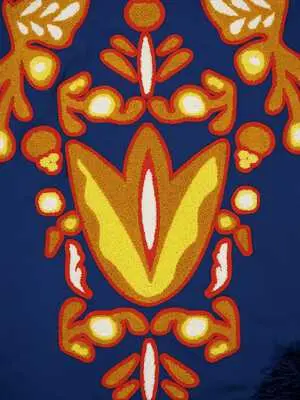 PAULA Chenille Embroidered Dress With Fringes - Multicolour