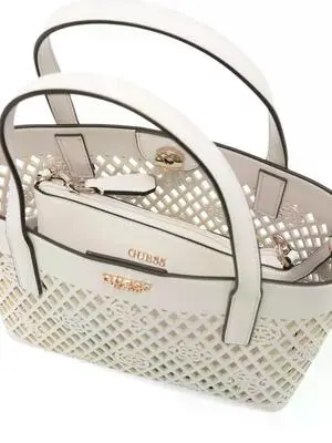 Guess Mini Laser-cut Tote Bag - Neutrals