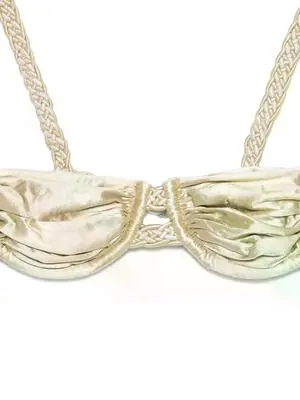 ISA BOULDER Weave Strap Bikini Top - Neutrals
