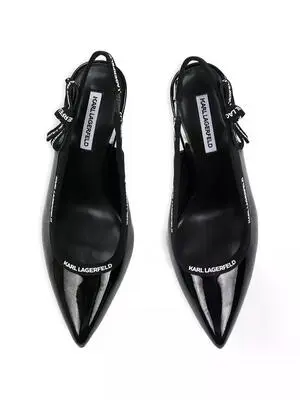 Karl Lagerfeld Sarabande Pointed-toe Leather Pumps