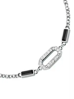 Karl Lagerfeld Oval Crystal-detail Chain Bracelet