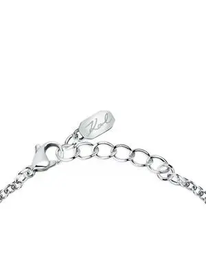 Karl Lagerfeld Oval Crystal-detail Chain Bracelet