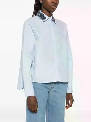 ERMANNO FIRENZE Beaded Ruffled Shirt