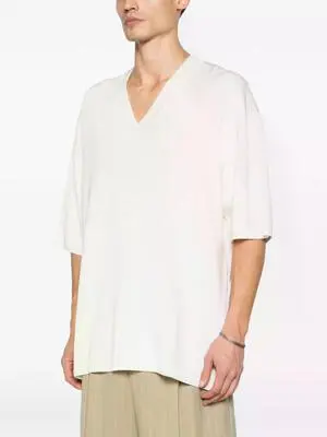 AMI Paris Short-sleeve V-neck T-shirt