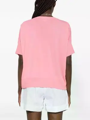 ERMANNO FIRENZE Floral Lace T-shirt - Pink