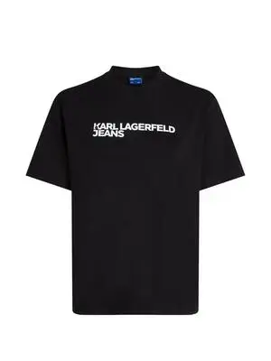 Karl Lagerfeld Logo Detail Crewneck T-shirt - Black