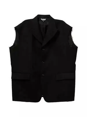 Comme Des Garçons Deconstructed Sleeveless Gilet - Black