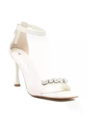ANDREA CARRANO Rhinestone Ankle-strap Sandals