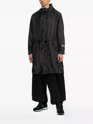 Comme Des Garçons Logo-print Hooded Coat - Black
