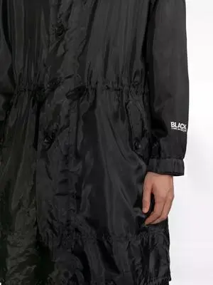 Comme Des Garçons Logo-print Hooded Coat - Black