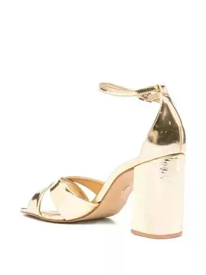 ANDREA CARRANO Crossover-strap Sandals - Gold