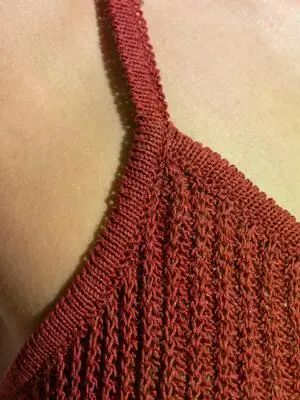 AKEP Colour-block Open-knit Maxi Dress