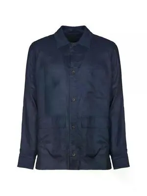 PALTO' Button Pockets Jacket - Blue