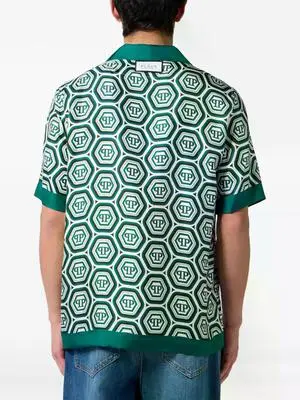 Philipp Plein Monogram Silk Bowling Shirt