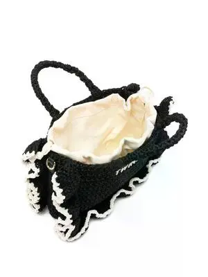 TWINSET Ruffled Tote Bag - Black