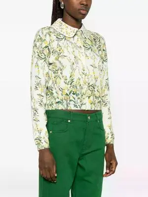 Alice + Olivia Printed Collared Cardigan