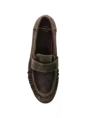 STURLINI FIRENZE Suede Strap Loafers