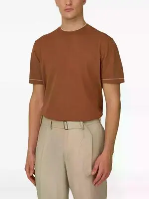 Boggi Milano Cotton Crêpe Knit T-shirt - Orange
