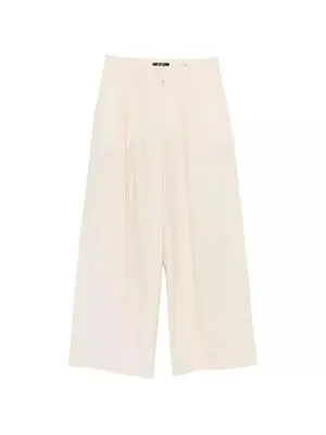 MOORER Pleated Wide-leg Trousers