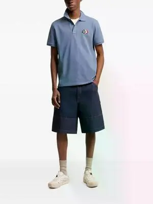 Moncler Logo-patch Polo Shirt Blue
