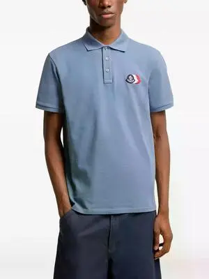 Moncler Logo-patch Polo Shirt - Blue