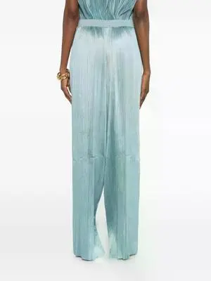 JOSEPH Plissé Palazzo Pants - Blue