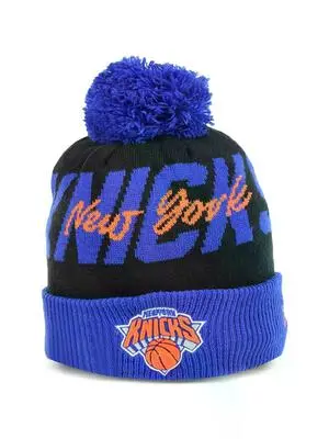 New Era New York Knicks Cuffed Pom-pom Beanie - Black