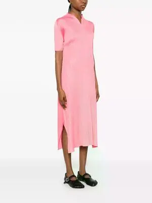 Issey Miyake Monthly Colors: March Pleated Midi Dress - Pink