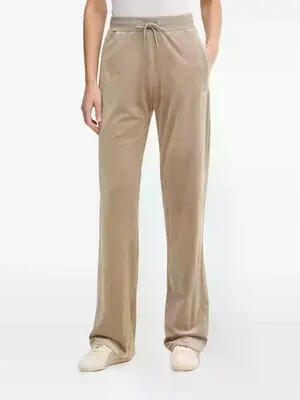 Guess Embellished-logo Track Pants - Neutrals