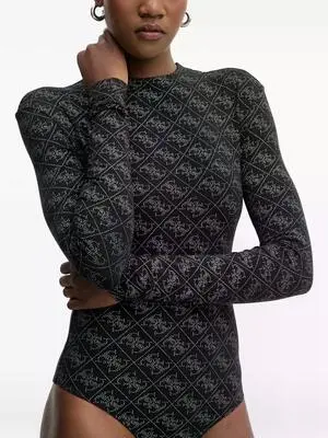Guess Patterned Long-sleeve Bodysuit
