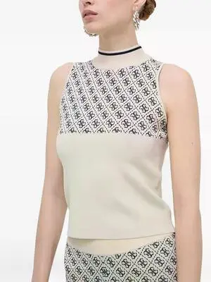 Guess Patterned High-neck Tank Top