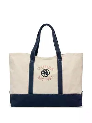 Guess Embroidered Panelled Tote Bag
