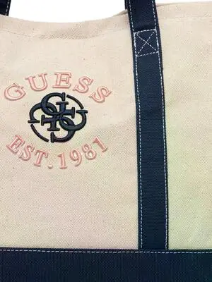 Guess Embroidered Panelled Tote Bag