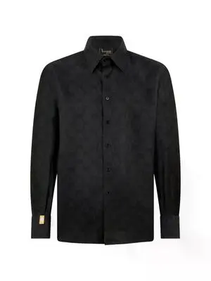 BILLIONAIRE Patterned Silk Shirt - Black