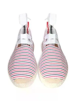 Thom Browne Seersucker Striped Espadrilles - White