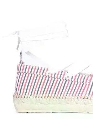 Thom Browne Seersucker Striped Espadrilles - White