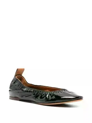 LANVIN Patent-leather Slip-on Ballet Flats