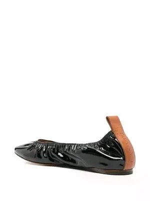 LANVIN Patent-leather Slip-on Ballet Flats