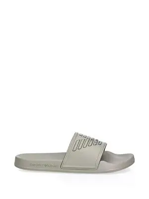 Emporio Armani Logo Slides - Grey