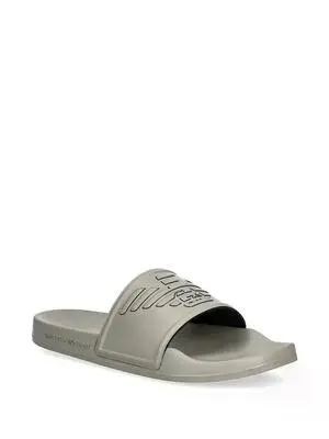 Emporio Armani Logo Slides - Grey