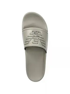 Emporio Armani Logo Slides - Grey