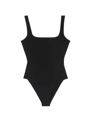 Burberry Check Panel Swimsuit - Black