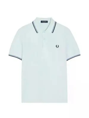 Fred Perry Logo-detail Polo Shirt - Blue