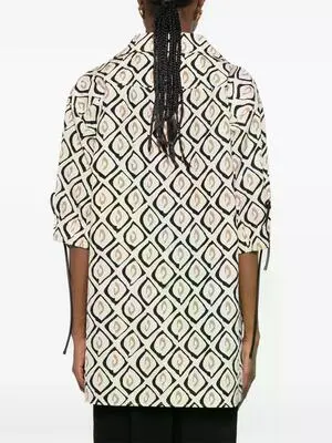 Max Mara Tie-detail Patterned Blouse