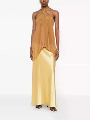 Max Mara Ring Pleated Top - Neutrals