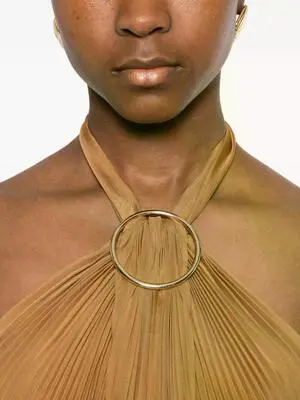 Max Mara Ring Pleated Top - Neutrals
