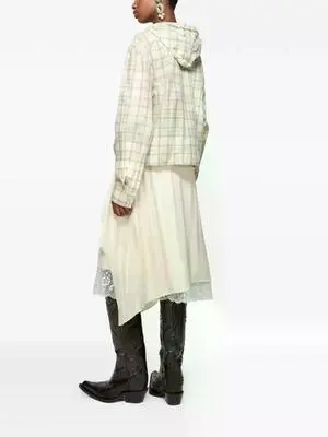 Acne Studios Plaid Hooded Jacket - Neutrals