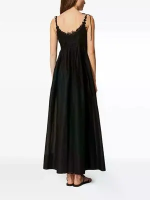 TWINSET Floral Lace Maxi Dress With Adjustable Straps