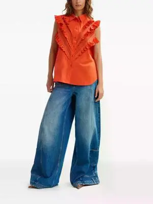 Essentiel Antwerp Ruffled Eyelet Shirt