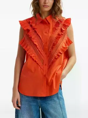 Essentiel Antwerp Ruffled Eyelet Shirt
